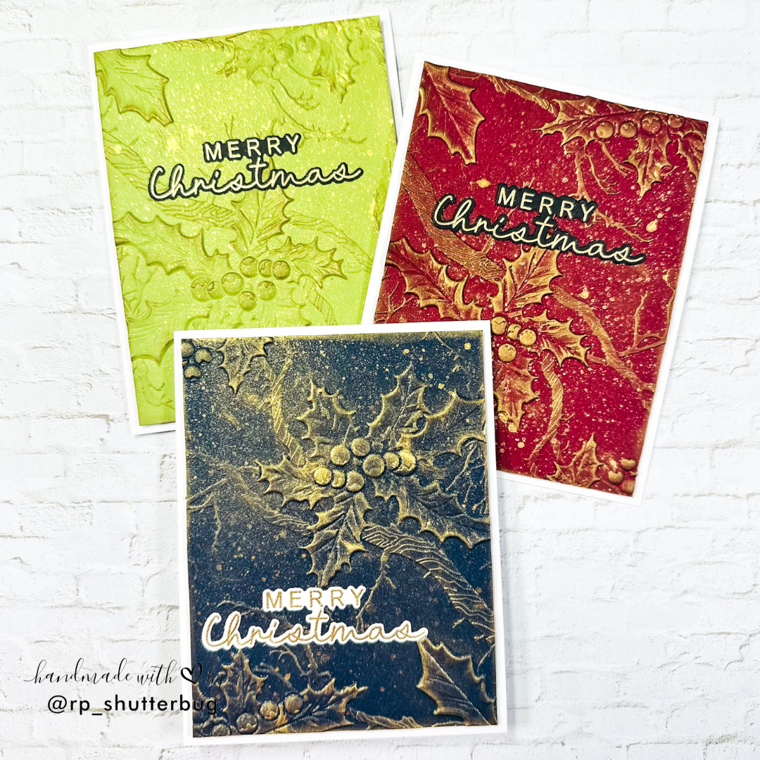 Gold-Accented Branching Holly Cards: Quick, Festive & Perfect for Mass Producing – Home ...